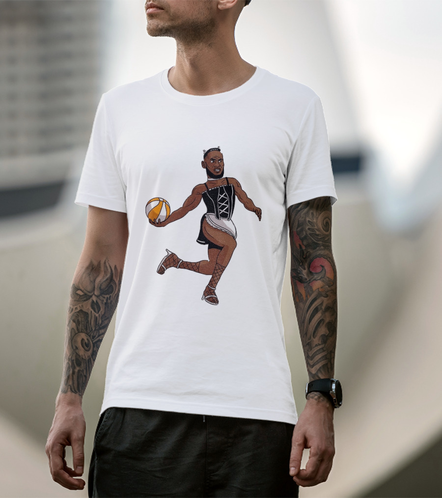 LeBron James Maid Outfit Basketball Crossover WNBA Fantasy T-Shirt