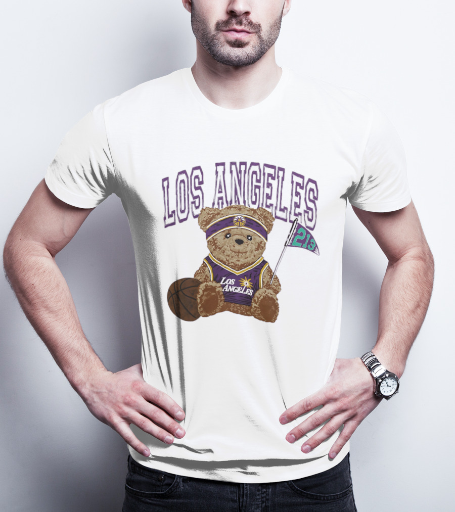 Los Angeles Basketball Bear 213 Team Spirit T-Shirt