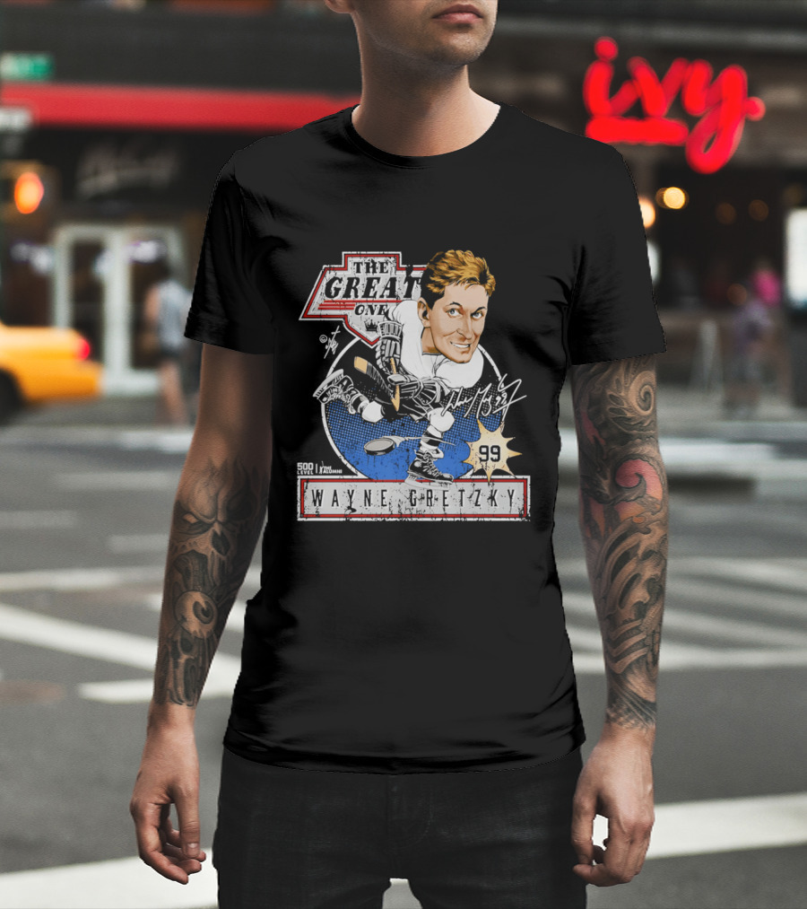 Wayne Gretzky The Great One Los Angeles Kings Caricature Bruce Stark Collection 99 T-Shirt