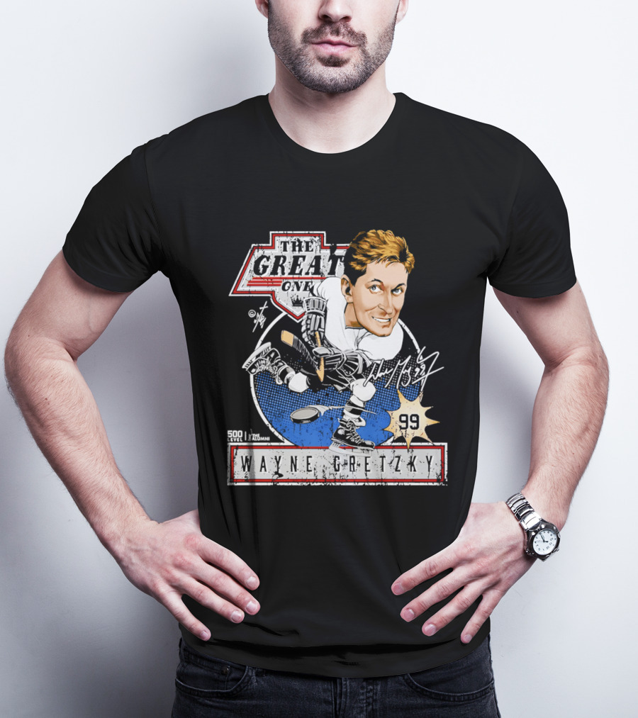 Wayne Gretzky The Great One Los Angeles Kings Caricature Bruce Stark Collection 99 T-Shirt
