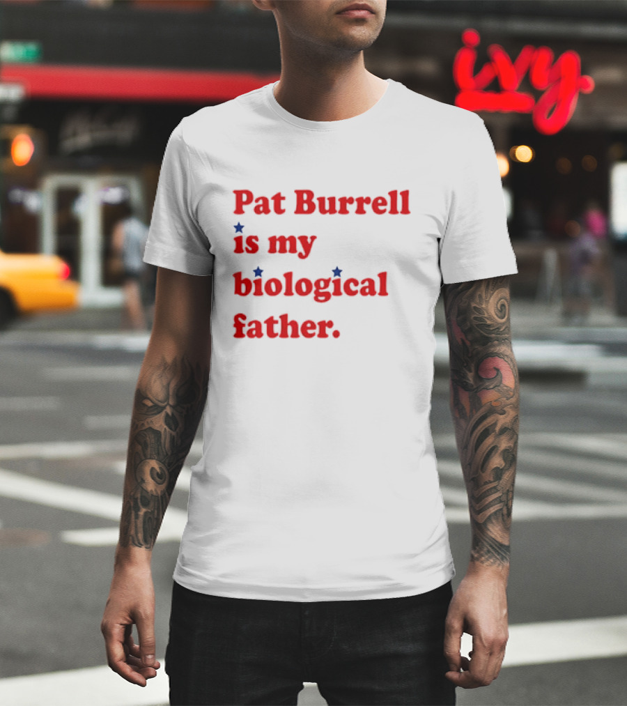 Pat Burrell Is My Biological Father Red Blue Star Dots T-Shirt