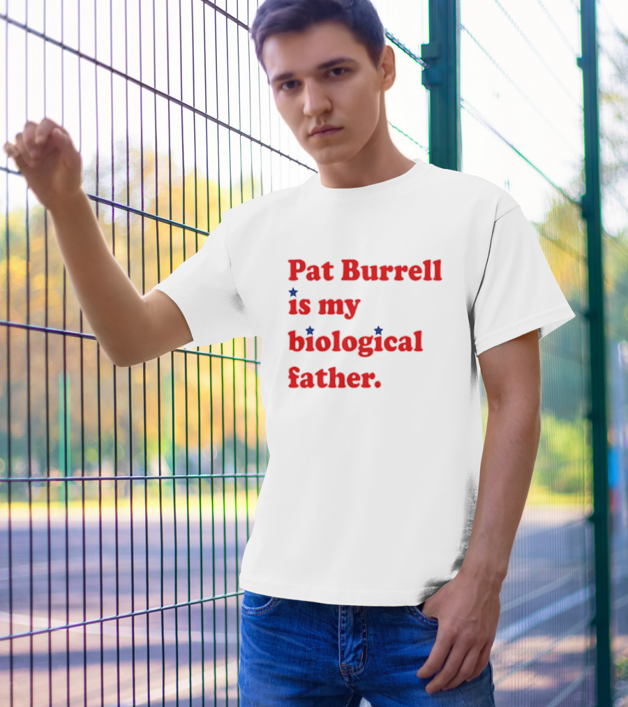Pat Burrell Is My Biological Father Red Blue Star Dots T-Shirt