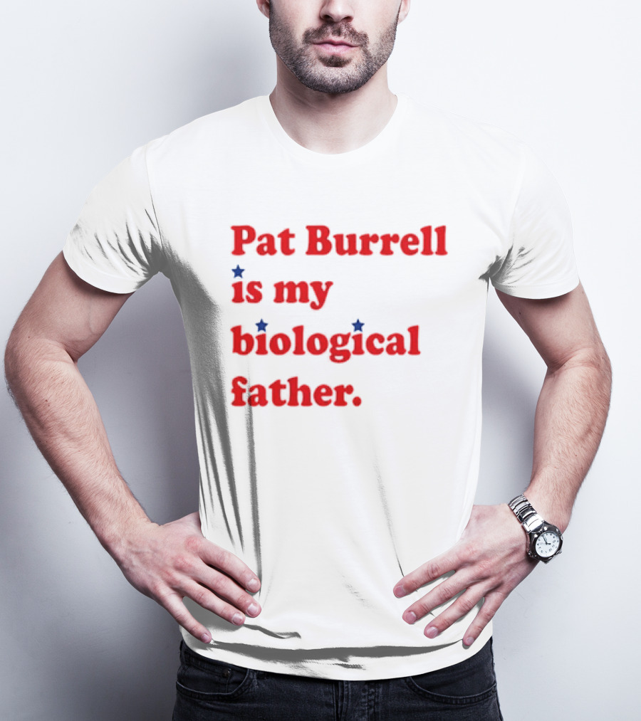 Pat Burrell Is My Biological Father Red Blue Star Dots T-Shirt