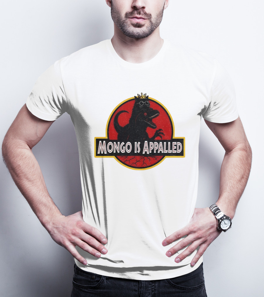Mongo Is Appalled Dinosaur Crown Sunglasses Red Circle T-Shirt