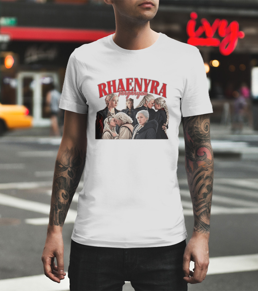 Rhaenyra Targaryen Photo Collage Bootleg Portraits T-Shirt