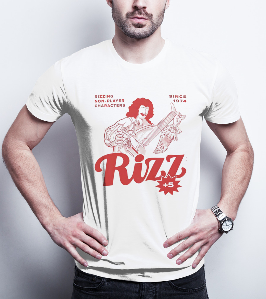 Rizzing Non Player Characters Since 1974 Rizz +5 Bard T-Shirt