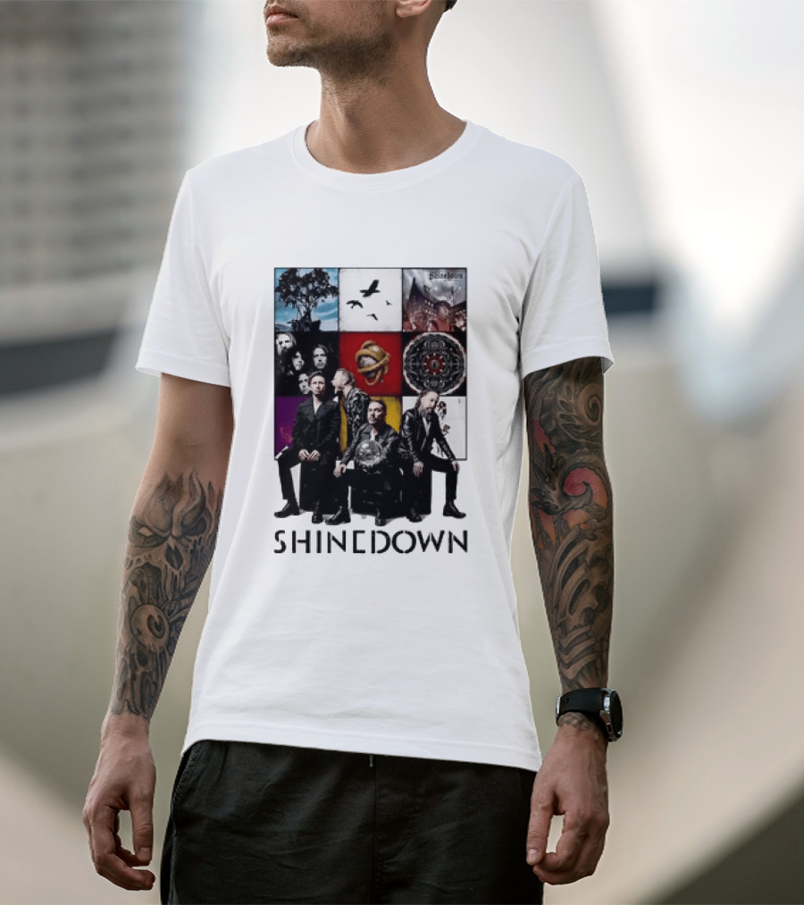 Shinedown Us And Them Album Cover Band Members Collage T-Shirt