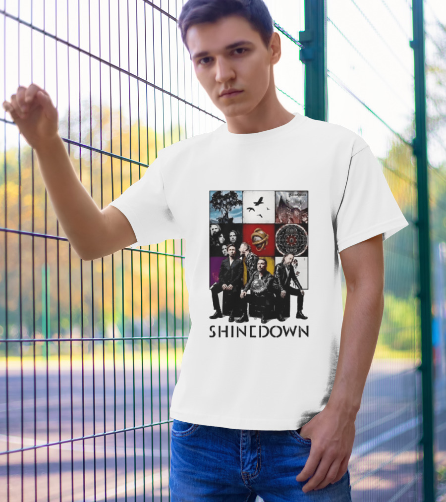 Shinedown Us And Them Album Cover Band Members Collage T-Shirt
