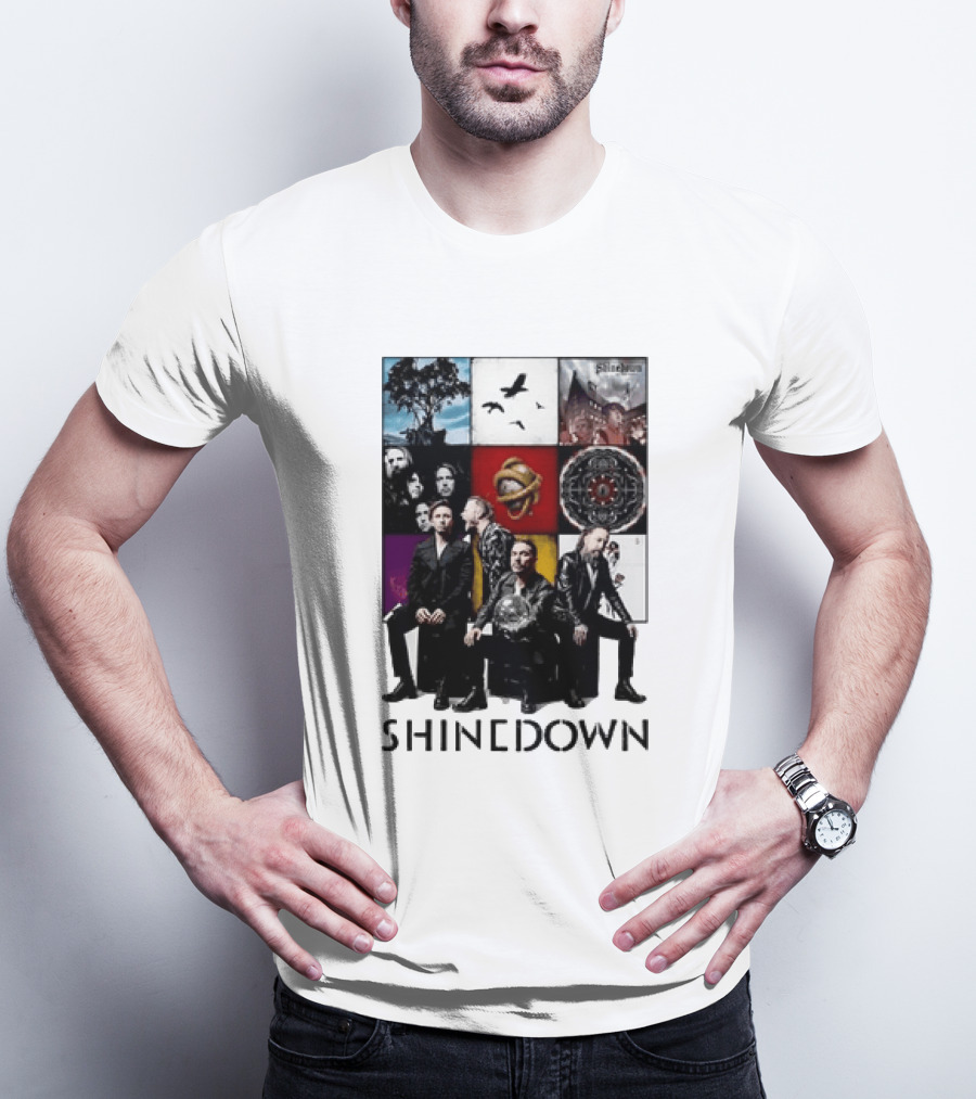 Shinedown Us And Them Album Cover Band Members Collage T-Shirt