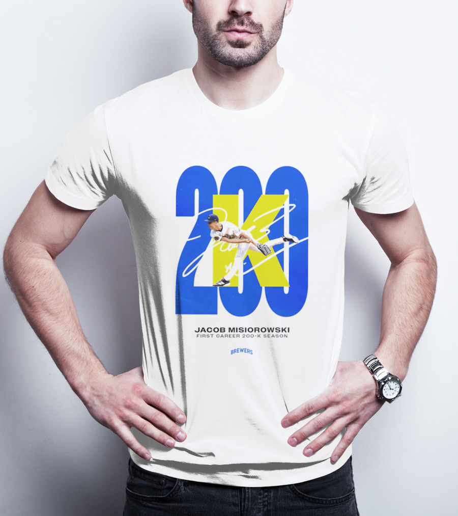 Jacob Misiorowski First Career 200 K Season Brewers 200K T-Shirt