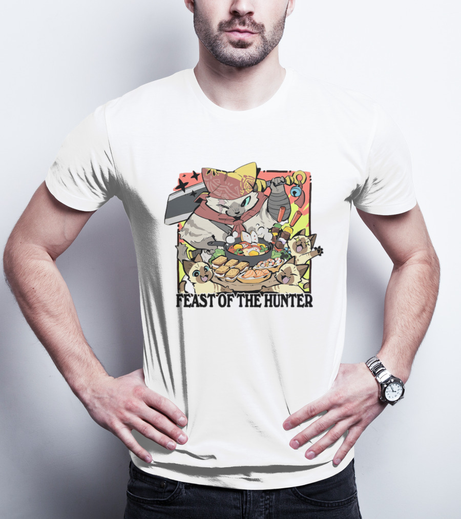 Feast Of The Hunter Cats Cooking Sushi And Food Celebration T-Shirt