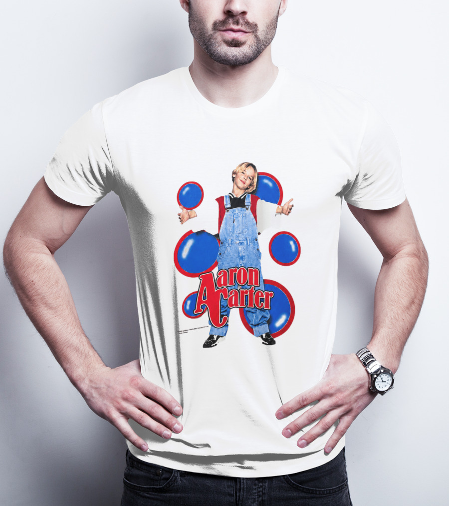 Aaron Carter Overalls Blue Red Circles Fashion T-Shirt