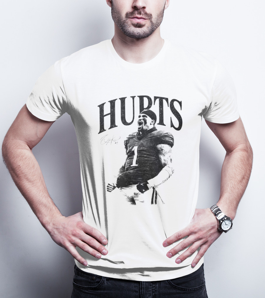 Jalen Hurts Philadelphia Eagles Number One Signature Football Player T-Shirt