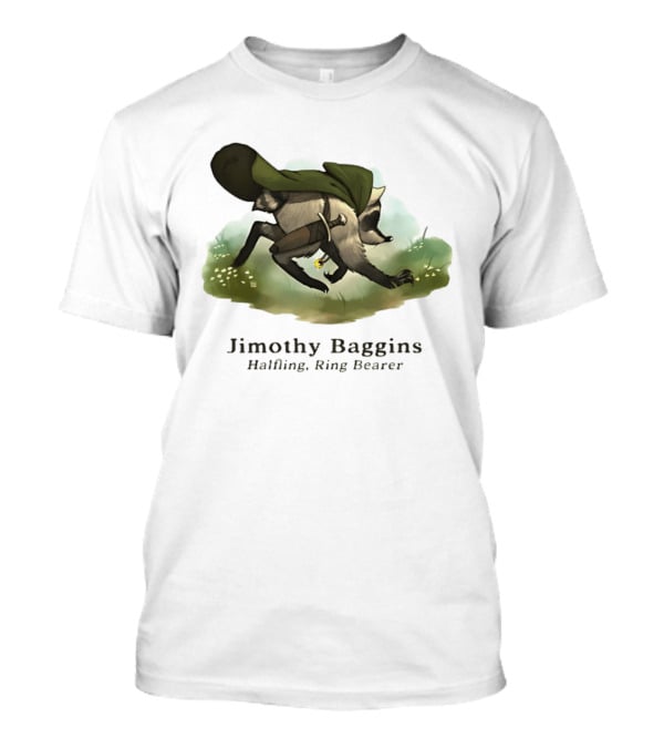 Jimothy Baggins Halfling Ring Bearer Raccoon Adventure T-Shirt