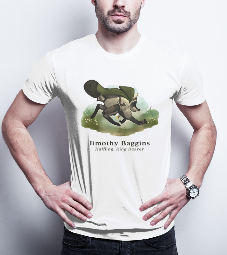 Jimothy Baggins Halfling Ring Bearer Raccoon Adventure T-Shirt