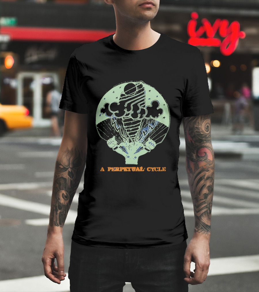 A Perpetual Cycle Tornado 4545 Hands Clouds Stars T-Shirt