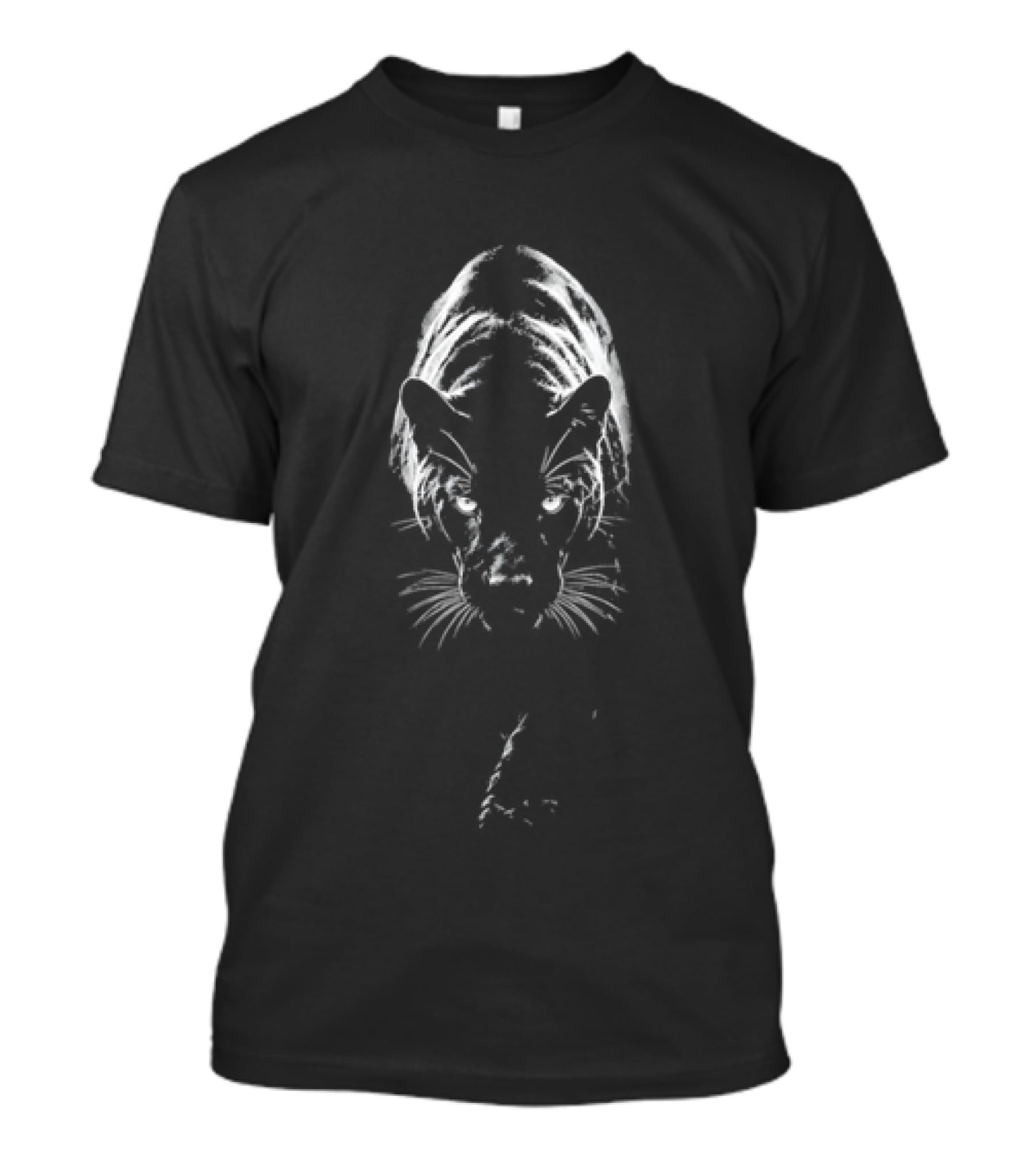 Black Panther Stalking Shadowy Darkness Glowing Eyes T-Shirt