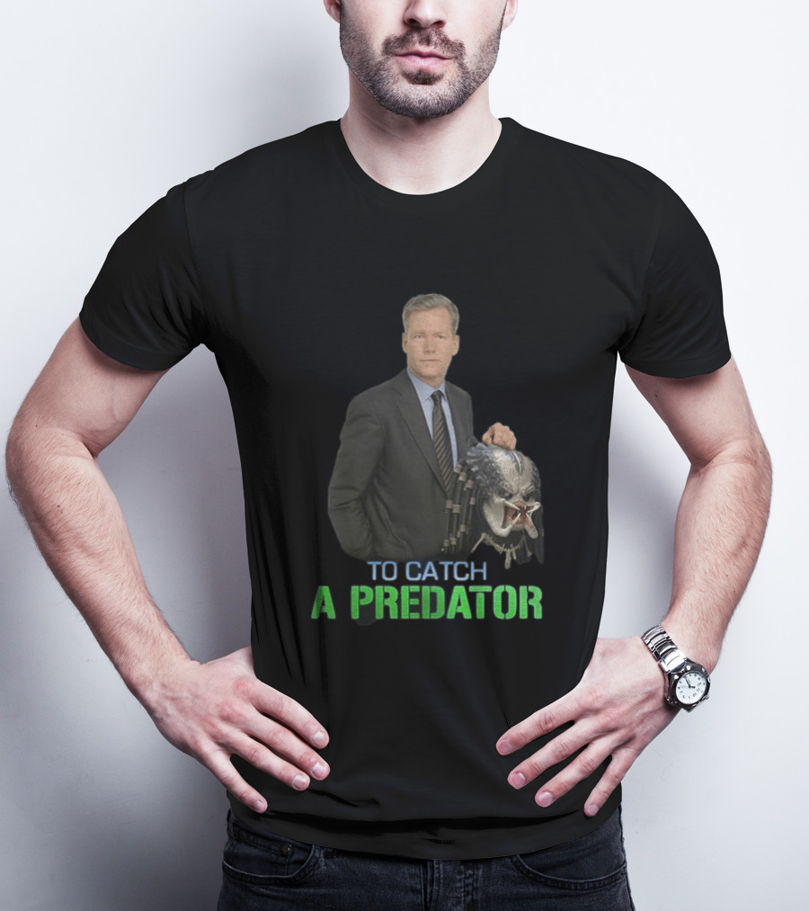 To Catch A Predator Chris Hansen Meme With Predator Mask T-Shirt