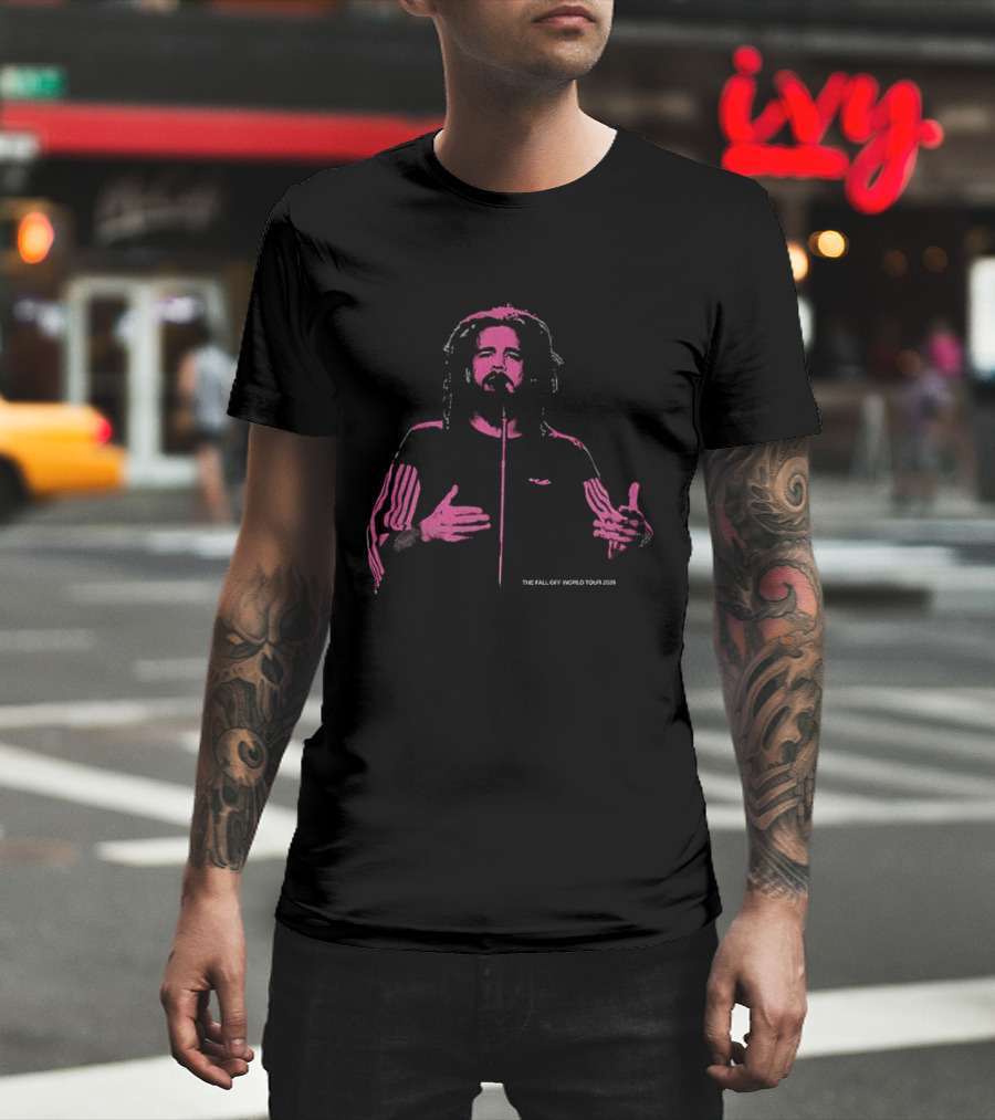 J. Cole The Fall Off World Tour 2026 Pink T-Shirt