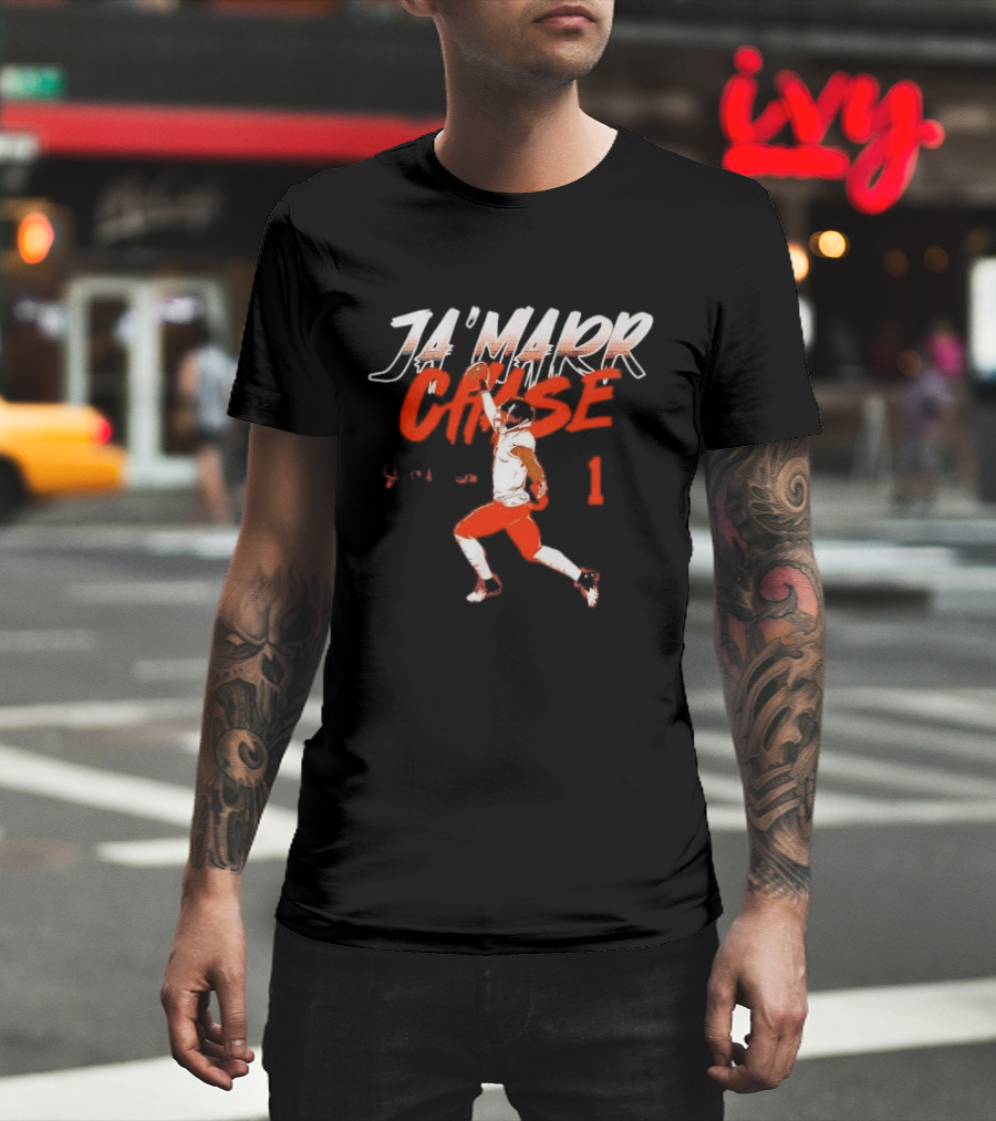 Cincinnati Bengals Ja'Marr Chase One Handed Catch 1 Receiver T-Shirt