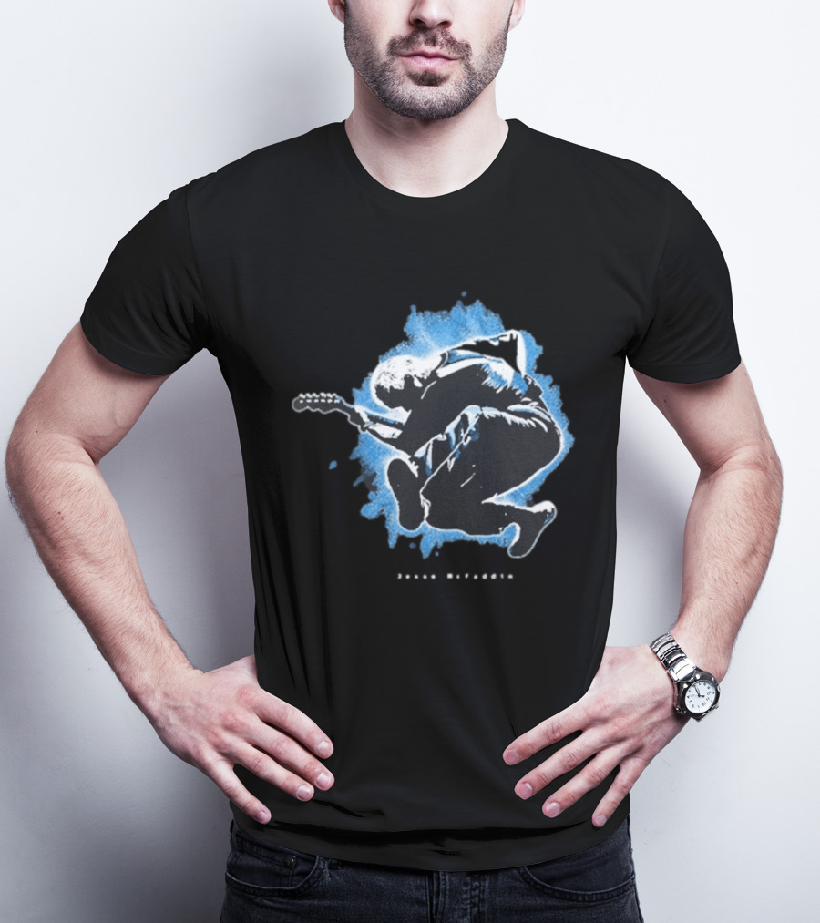 Jesse Mcfaddin Guitarist Blue Splash T-Shirt