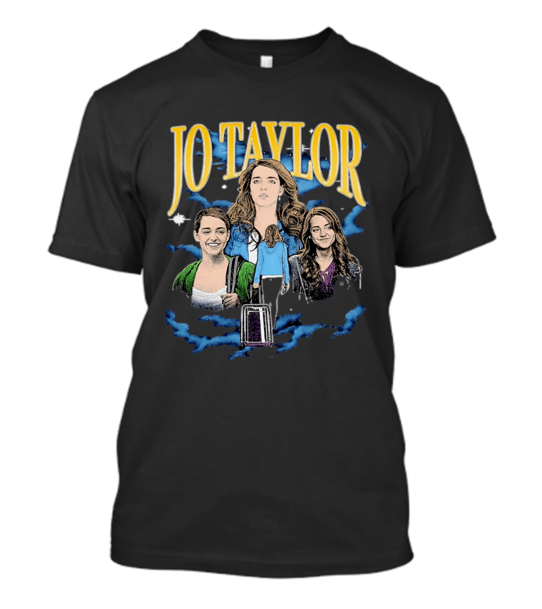 Jo Taylor Collage With Scenes And Luggage T-Shirt