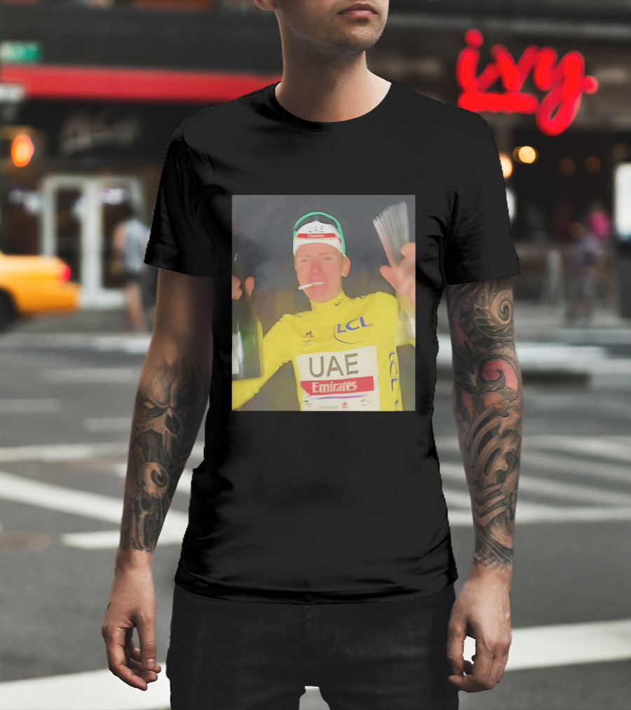 UAE Emirates LCL Tour De France Winner Celebrating T-Shirt