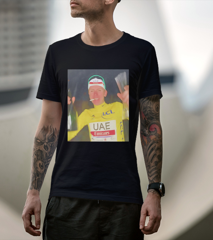 UAE Emirates LCL Tour De France Winner Celebrating T-Shirt
