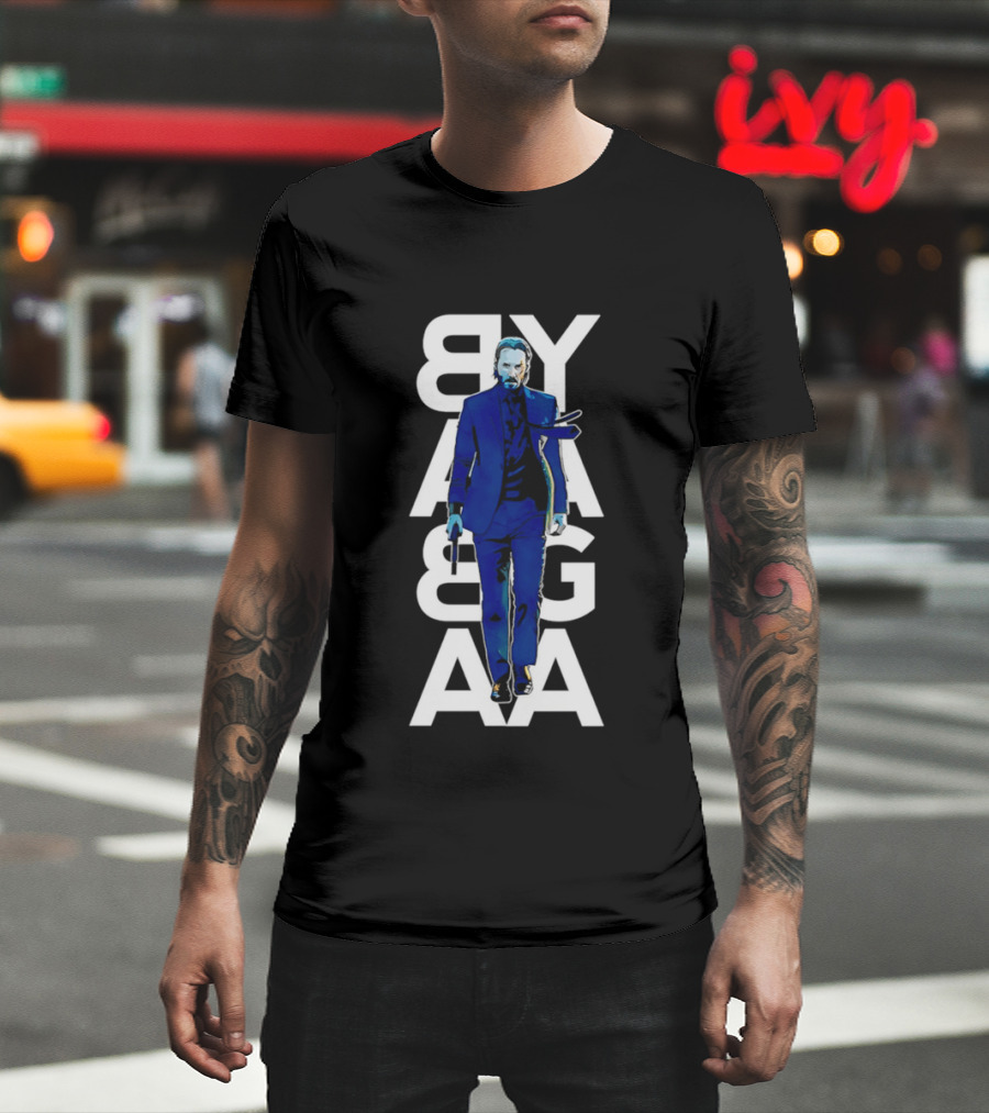 John Wick Baba Yaga Blue Suit Walking Gun T-Shirt