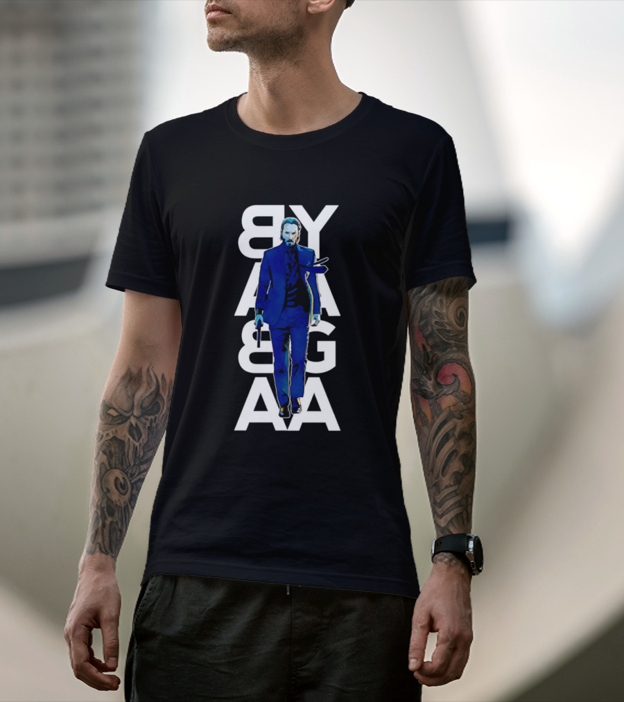 John Wick Baba Yaga Blue Suit Walking Gun T-Shirt
