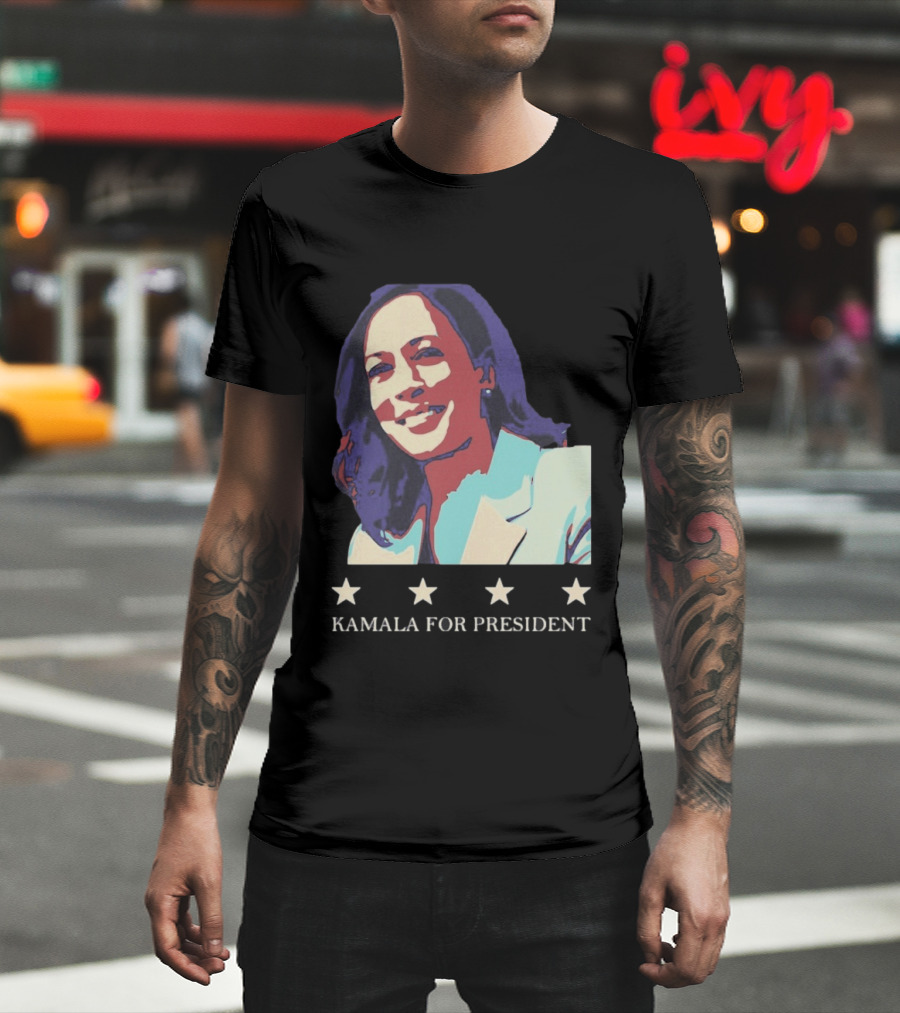 Kamala For President Pop Political Four Star T-Shirt