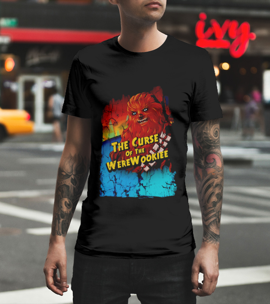 The Curse Of The WereWookiee Retro Horror Monster Mashup T-Shirt