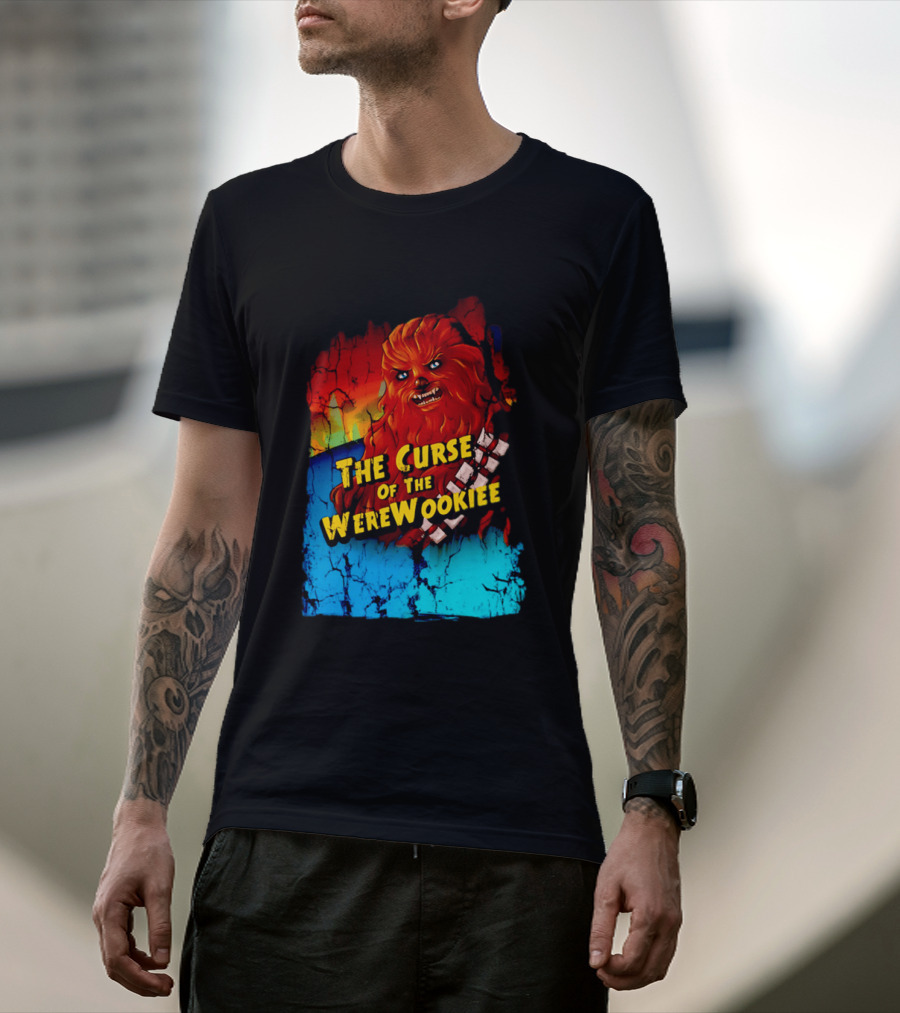 The Curse Of The WereWookiee Retro Horror Monster Mashup T-Shirt
