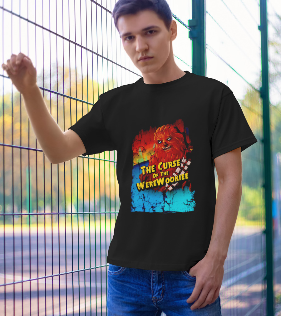The Curse Of The WereWookiee Retro Horror Monster Mashup T-Shirt