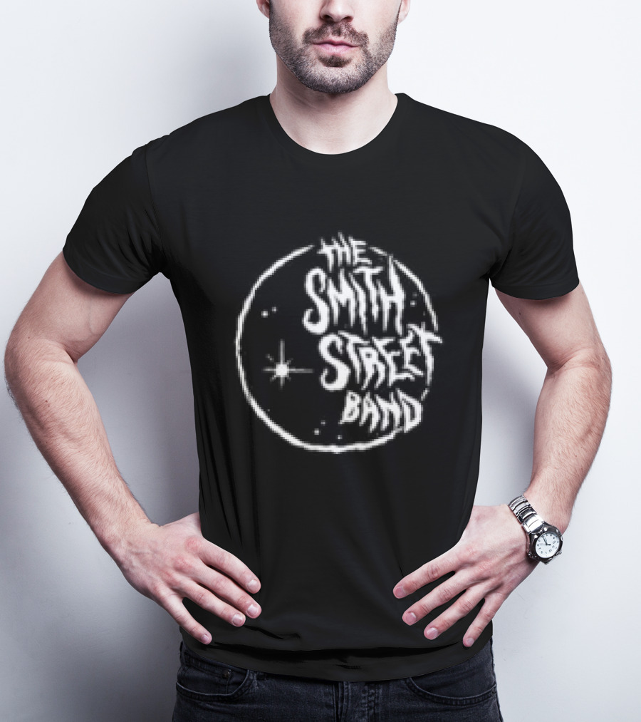 The Smith Street Band Black Moon Design White Circular T-Shirt