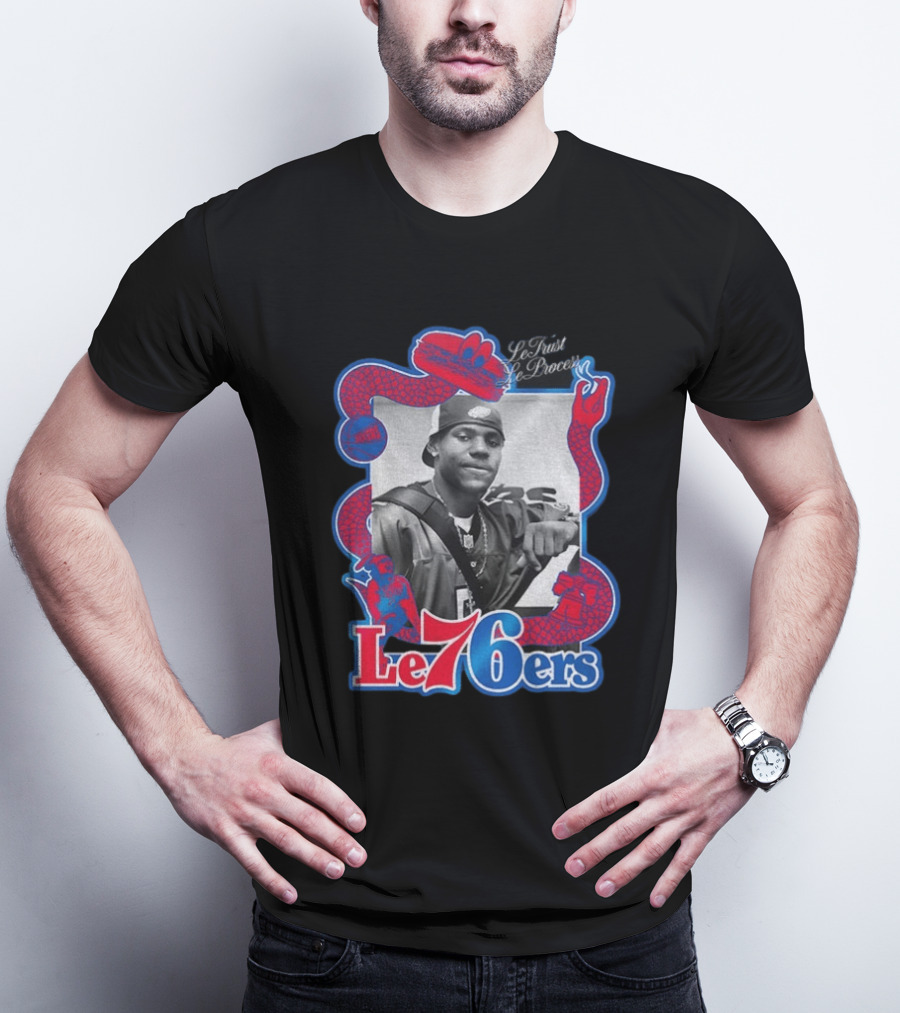 LeTrust LeProcess LeBron James Le76ers Snake Motif T-Shirt