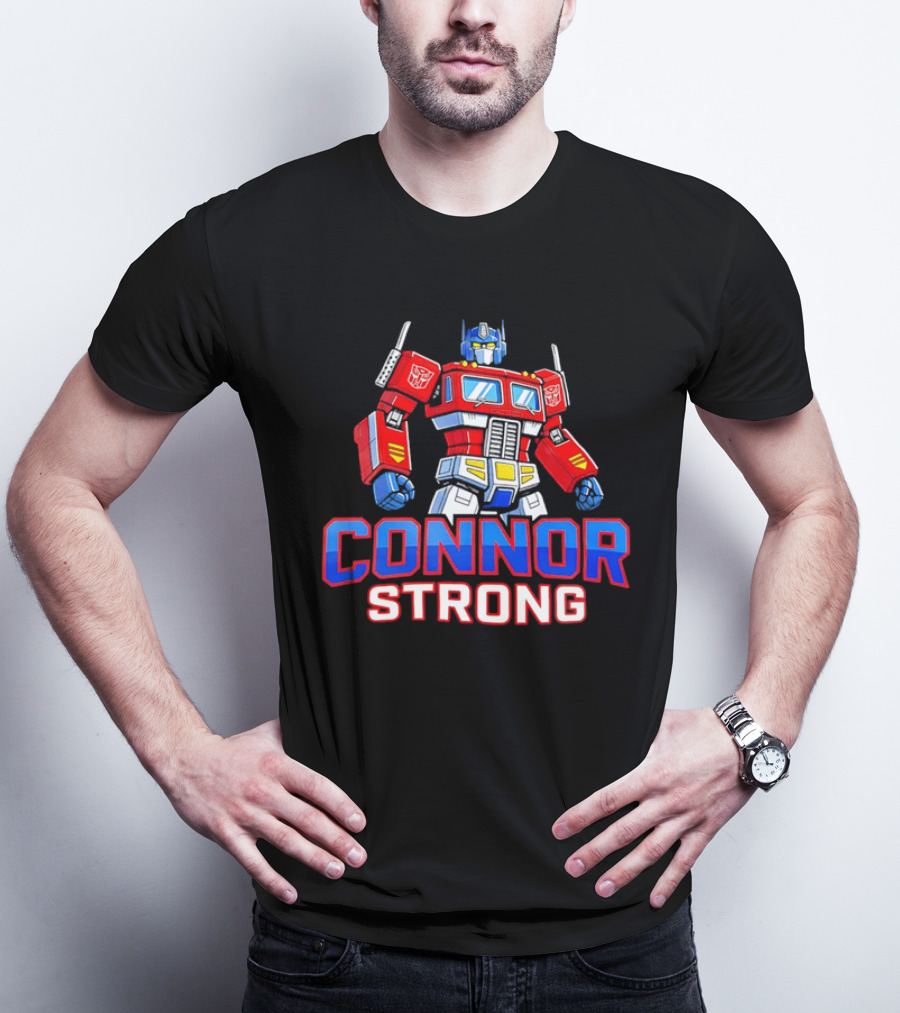 Connor Strong Transformers Optimus Prime Robot Cartoon T-Shirt