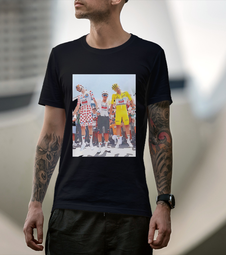UAE Team Emirates XRG Sponsors Tour De France Cycling Jerseys T-Shirt