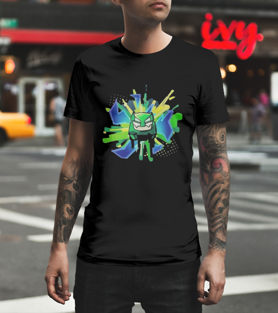 Vortrox Graffiti Green Blue Splash T-Shirt