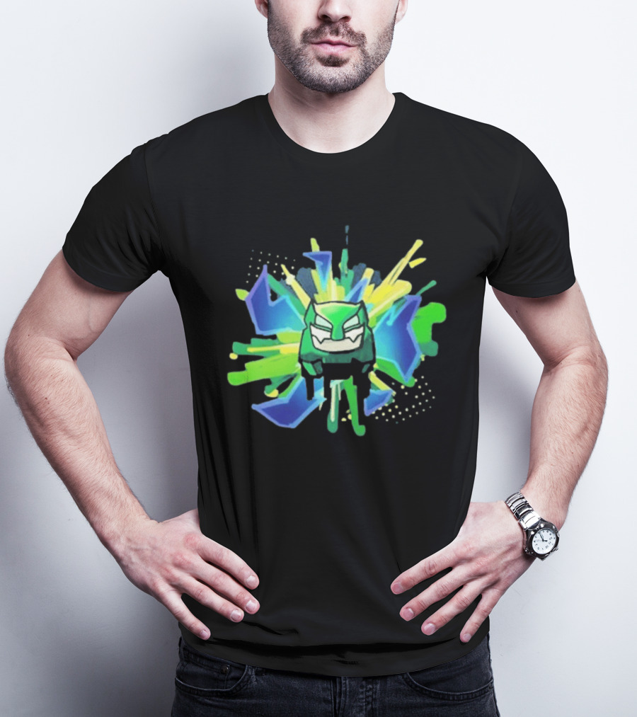 Vortrox Graffiti Green Blue Splash T-Shirt