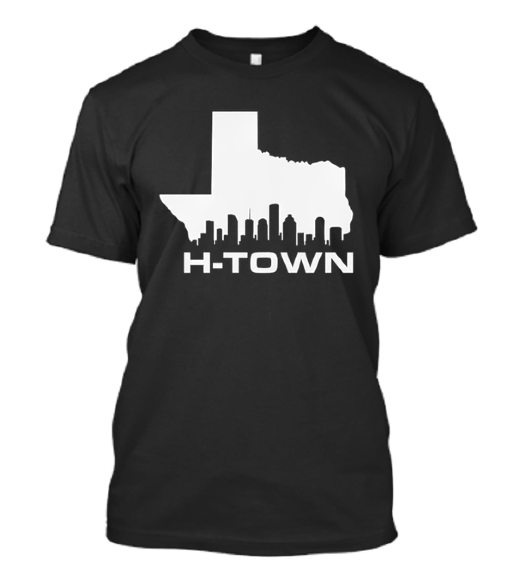 H Town Texas Map Houston Skyline T-Shirt