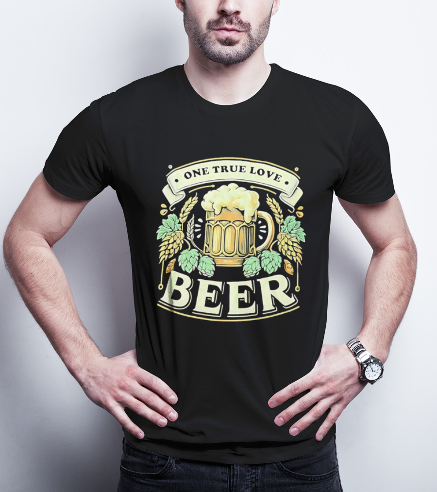 One True Love Beer Frothy Hop Cones Wheat Ears T-Shirt