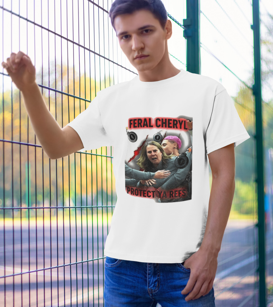 Feral Cheryl Protect Ya Refs Basketball T-Shirt