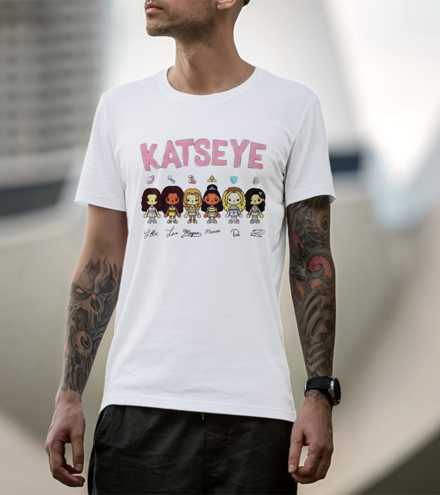 Katseye K Pop Chibi Idol Member Collection T-Shirt
