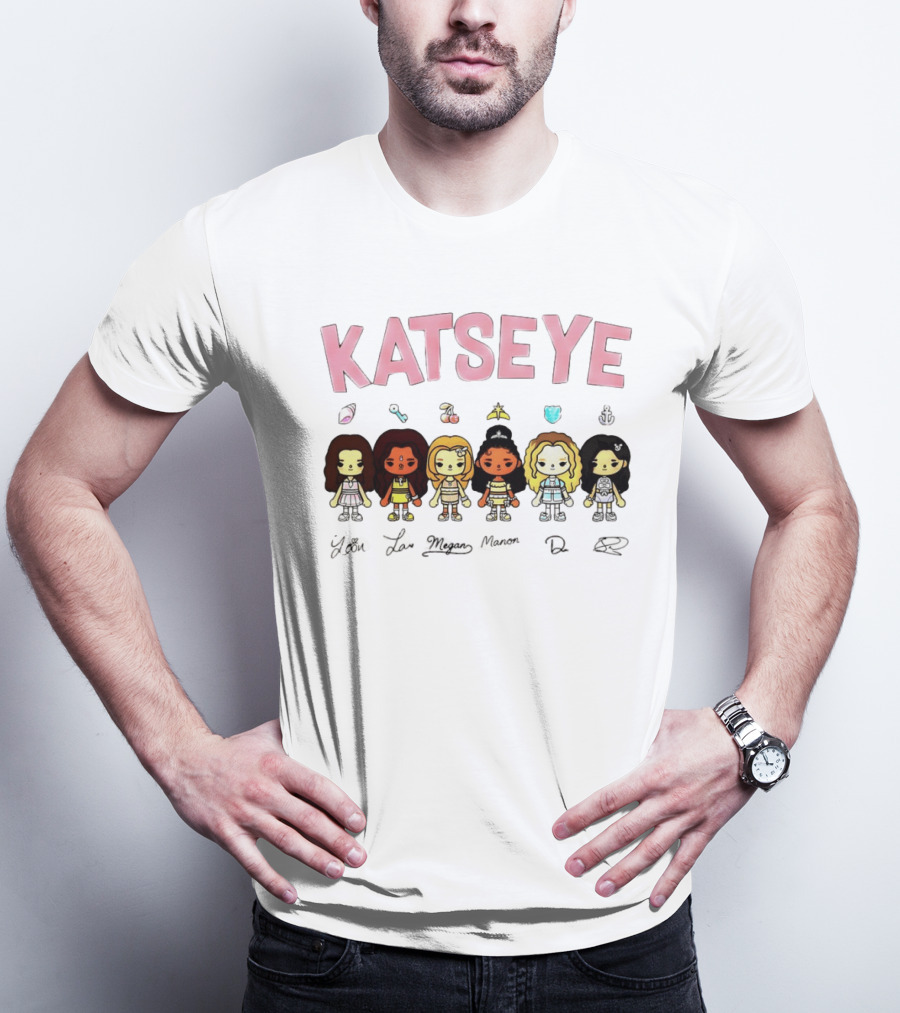 Katseye K Pop Chibi Idol Member Collection T-Shirt