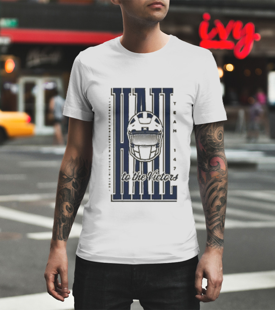 Hail Michigan Wolverines Football Helmet Icon 2026 T-Shirt
