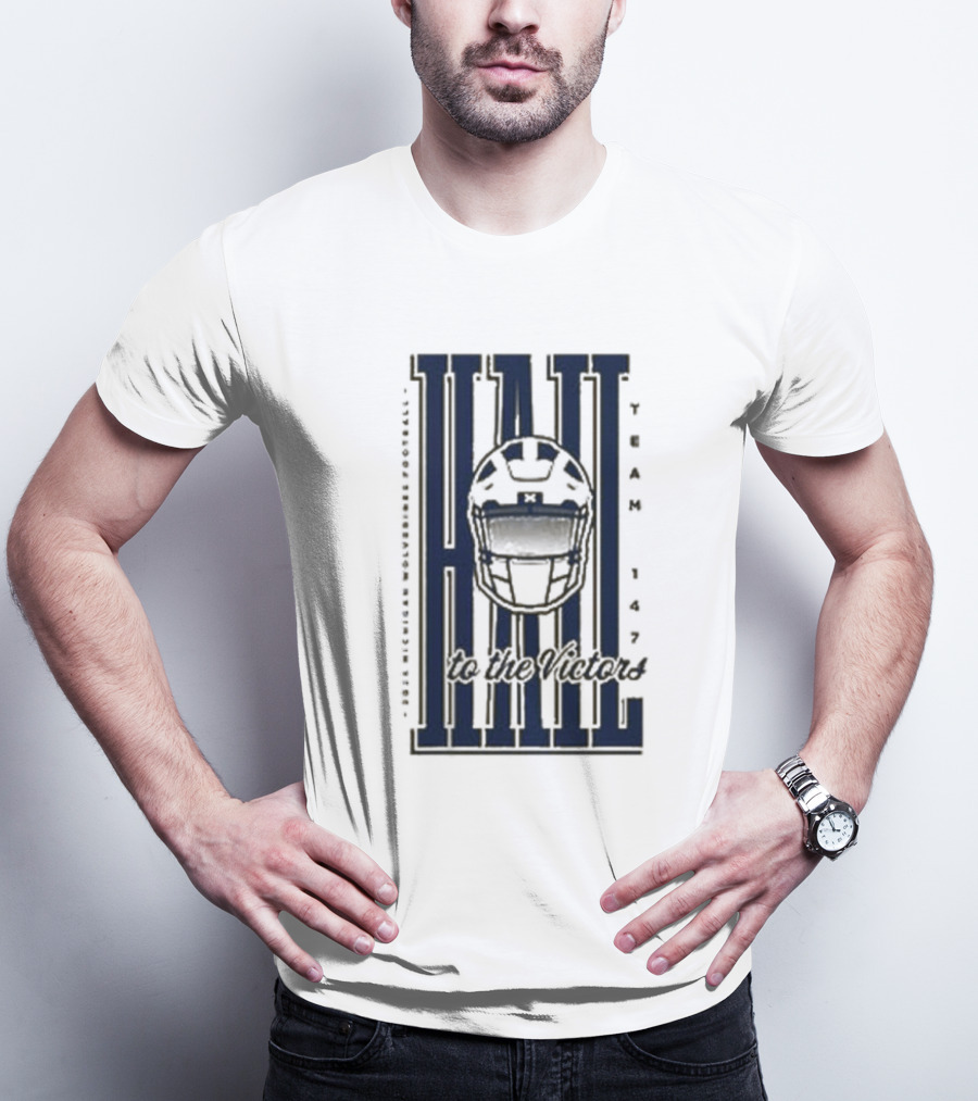 Hail Michigan Wolverines Football Helmet Icon 2026 T-Shirt