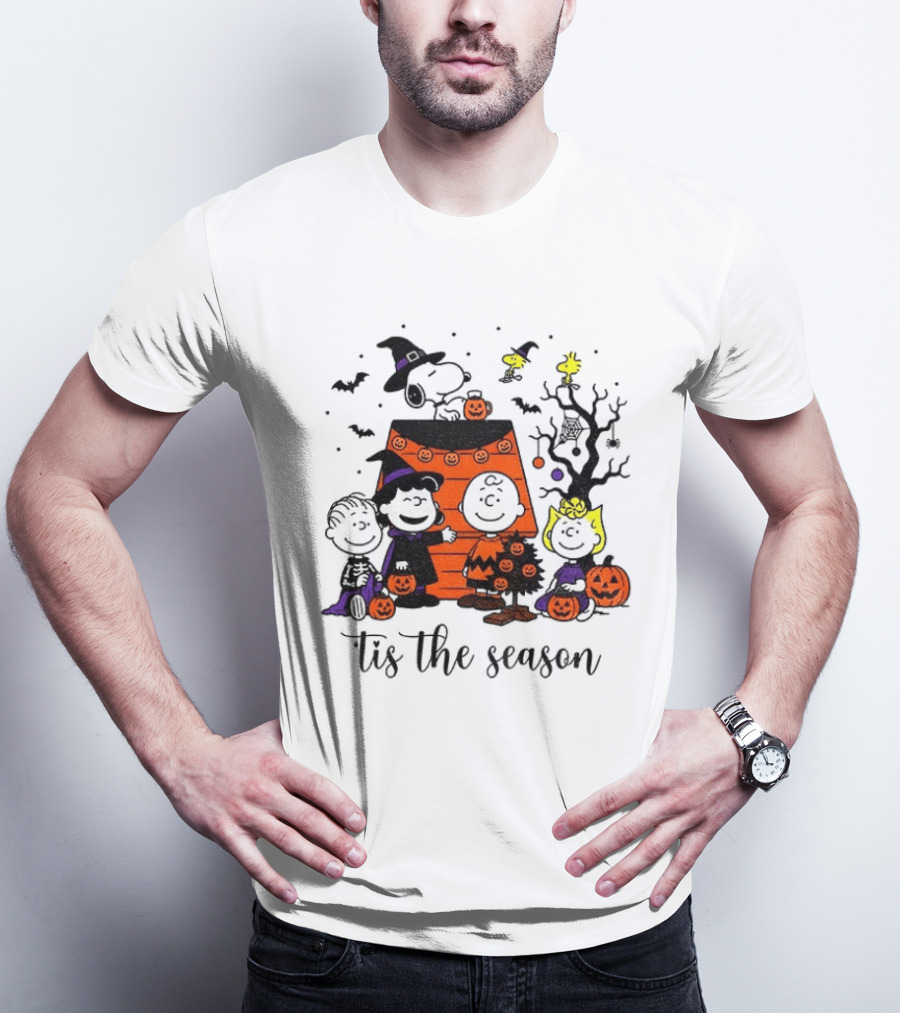Peanuts Halloween Tis The Season Snoopy Charlie Brown And Friends T-Shirt