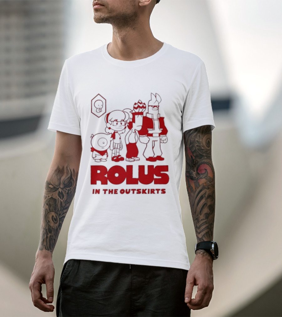ROLUS In The Outskirts Cartoon Characters Lineup T-Shirt