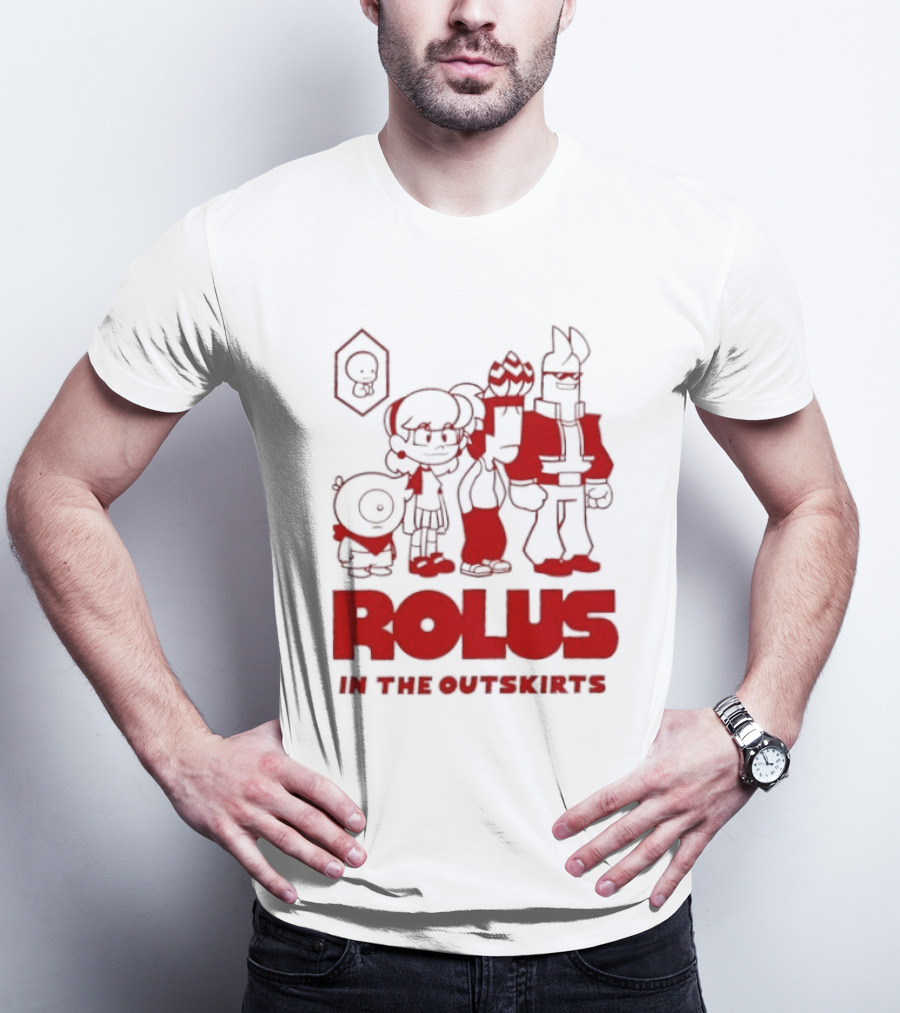 ROLUS In The Outskirts Cartoon Characters Lineup T-Shirt